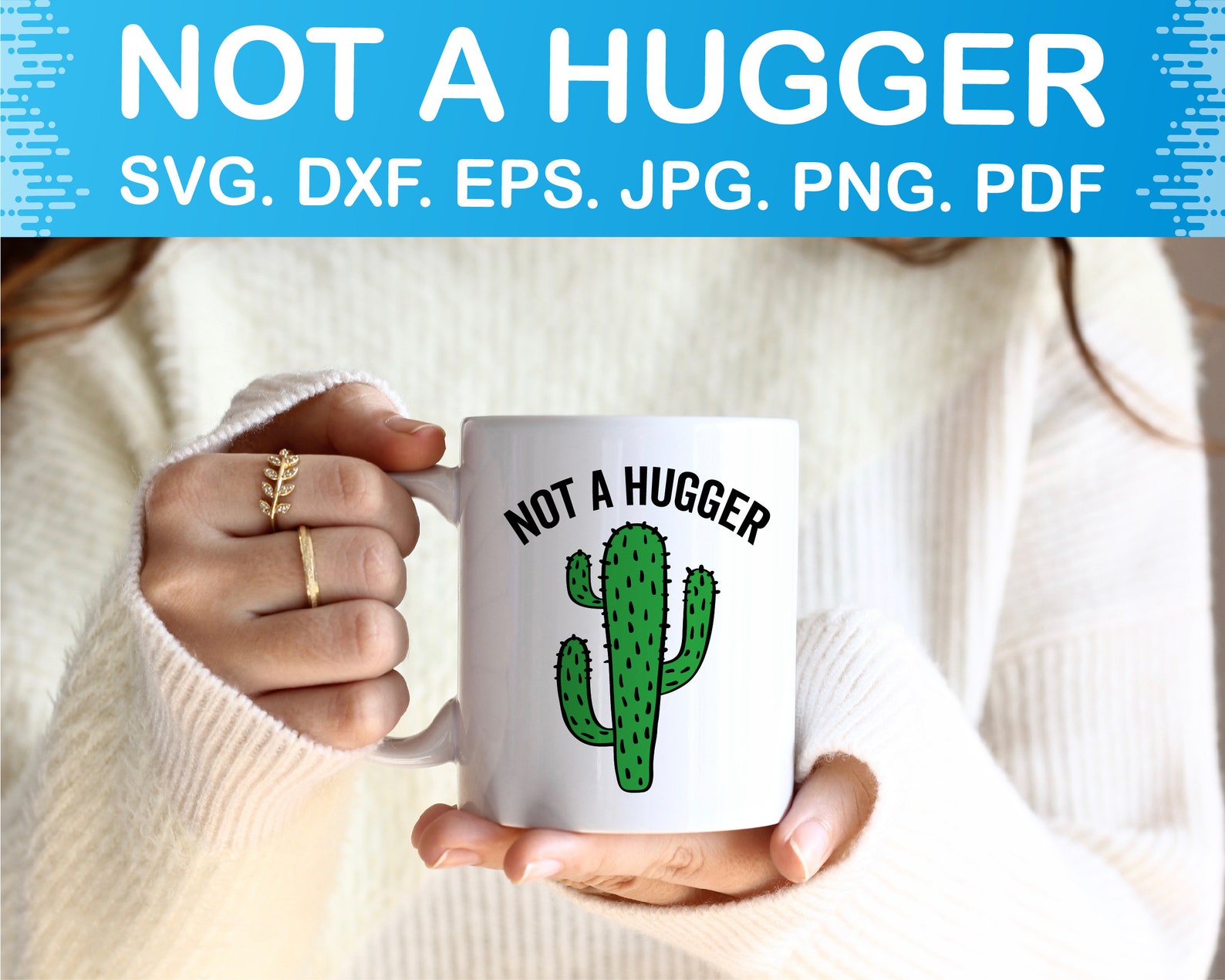 Not A Hugger Svg Funny Svg Sarcastic Svg Funny Sayings Svg | Etsy