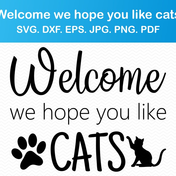 Cat Welcome Sign - Etsy