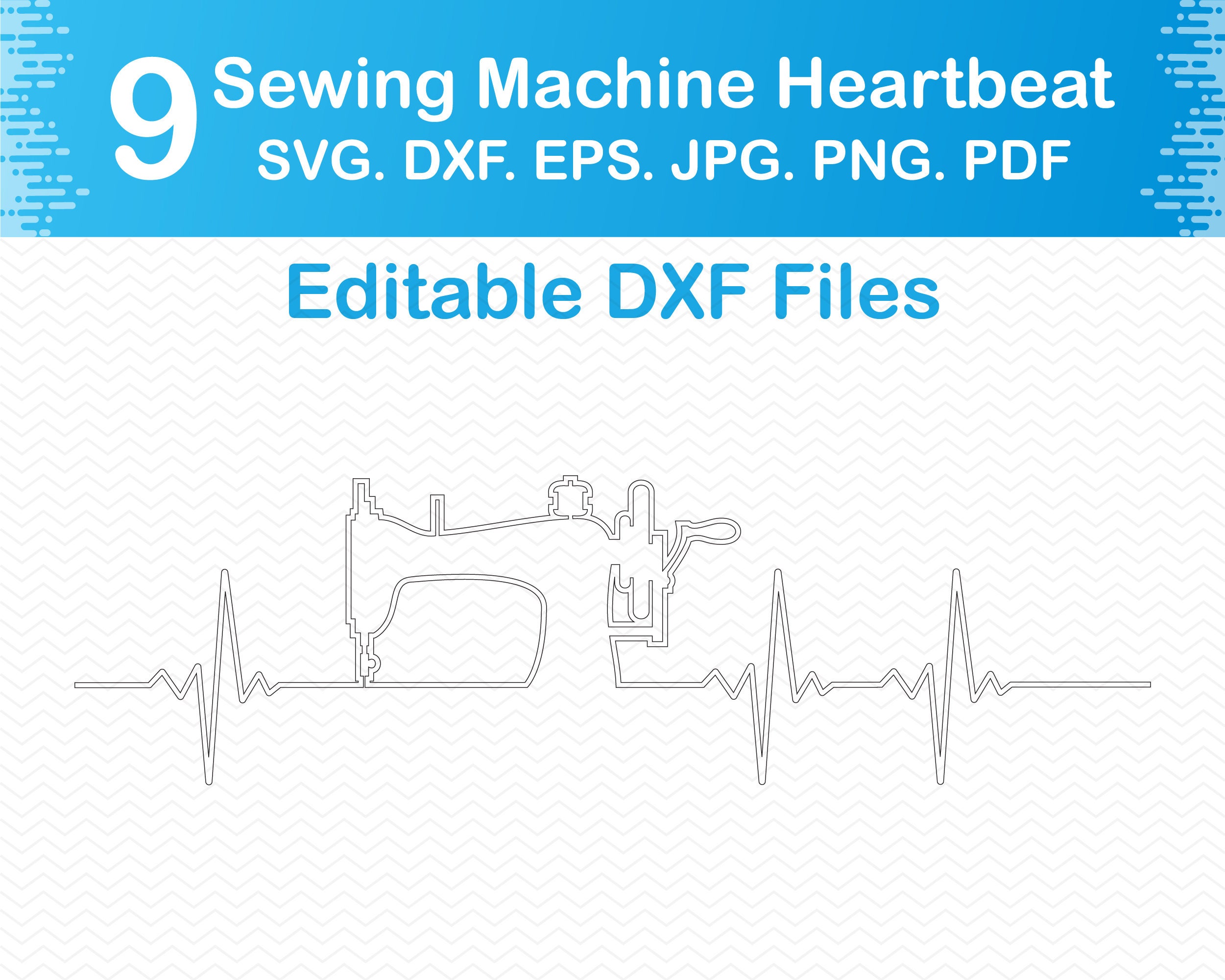 Sewing Machine Svg Heartbeat Svg Sewing Svg Heart Beat Svg - Etsy