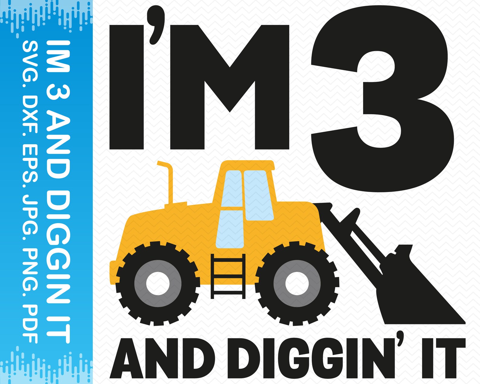Im 3 and Diggin It Svg Birthday Boy Svg Birthday Party Svg - Etsy
