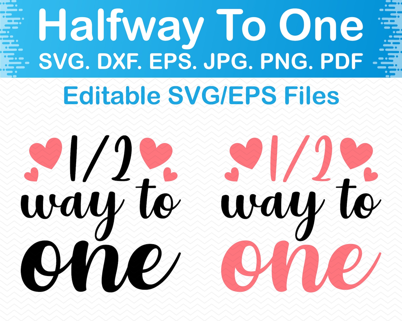 Halfway to One Svg Birthday Svg 6 Months Svg Baby Onesie | Etsy