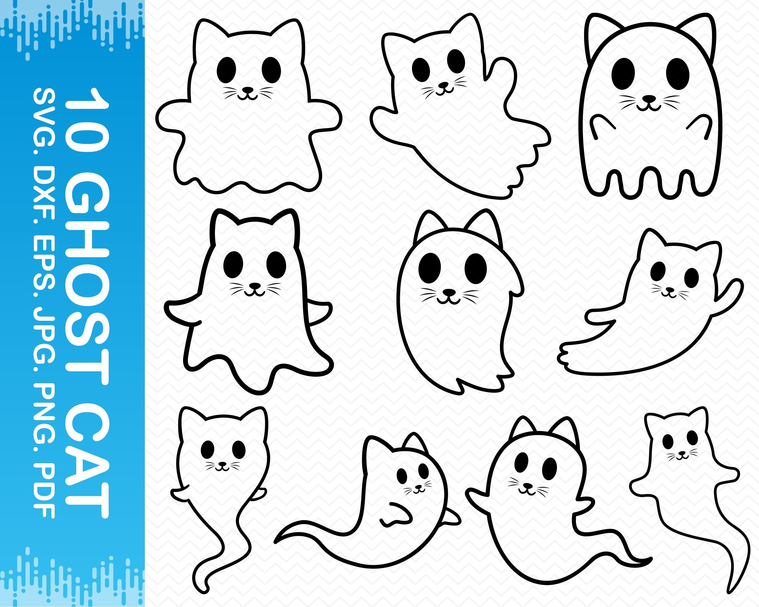 Ghost Cat Svg Halloween Svg Ghost Svg Boo Svg Halloween Cat - Etsy