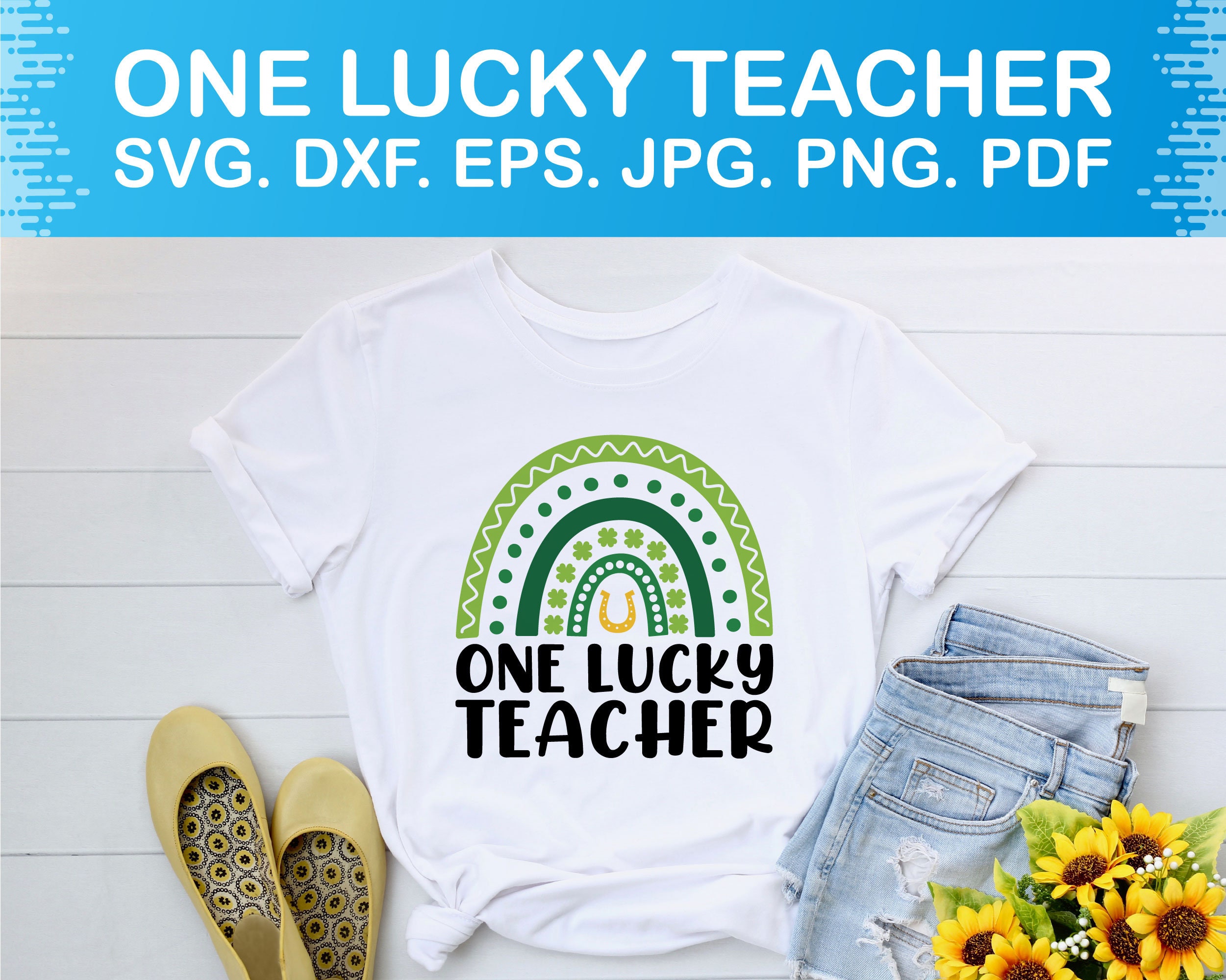 One Lucky Teacher Svg St Patricks Day Svg St Patricks Day - Etsy