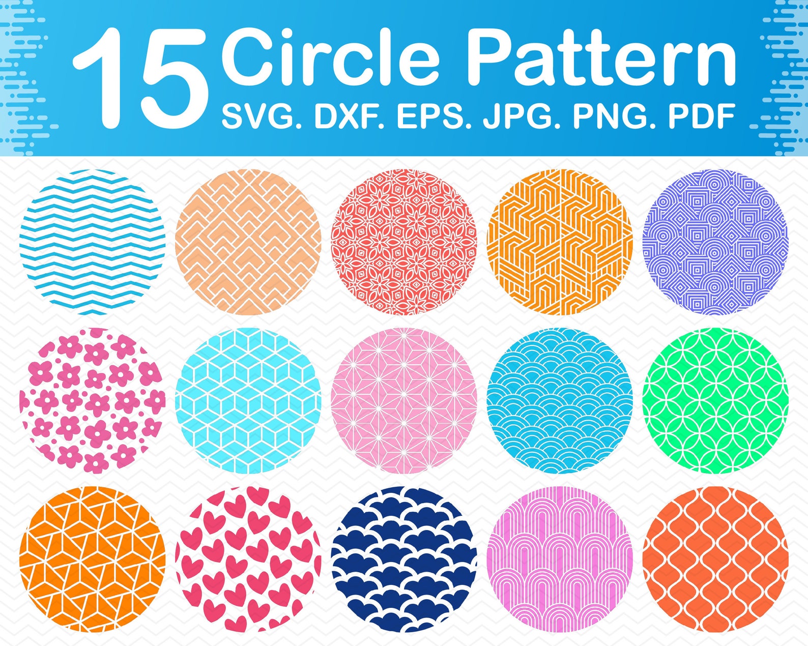 Pattern Svg Designs Circle Svg Chevron Svg Geometric Svg - Etsy