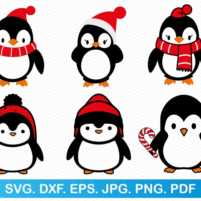 Christmas Penguin Svg - Etsy