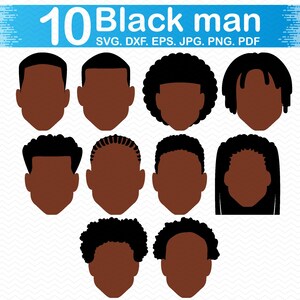 Black Man Svg, Black Men Svg, Black Male Svg, Afro SVG, African ...