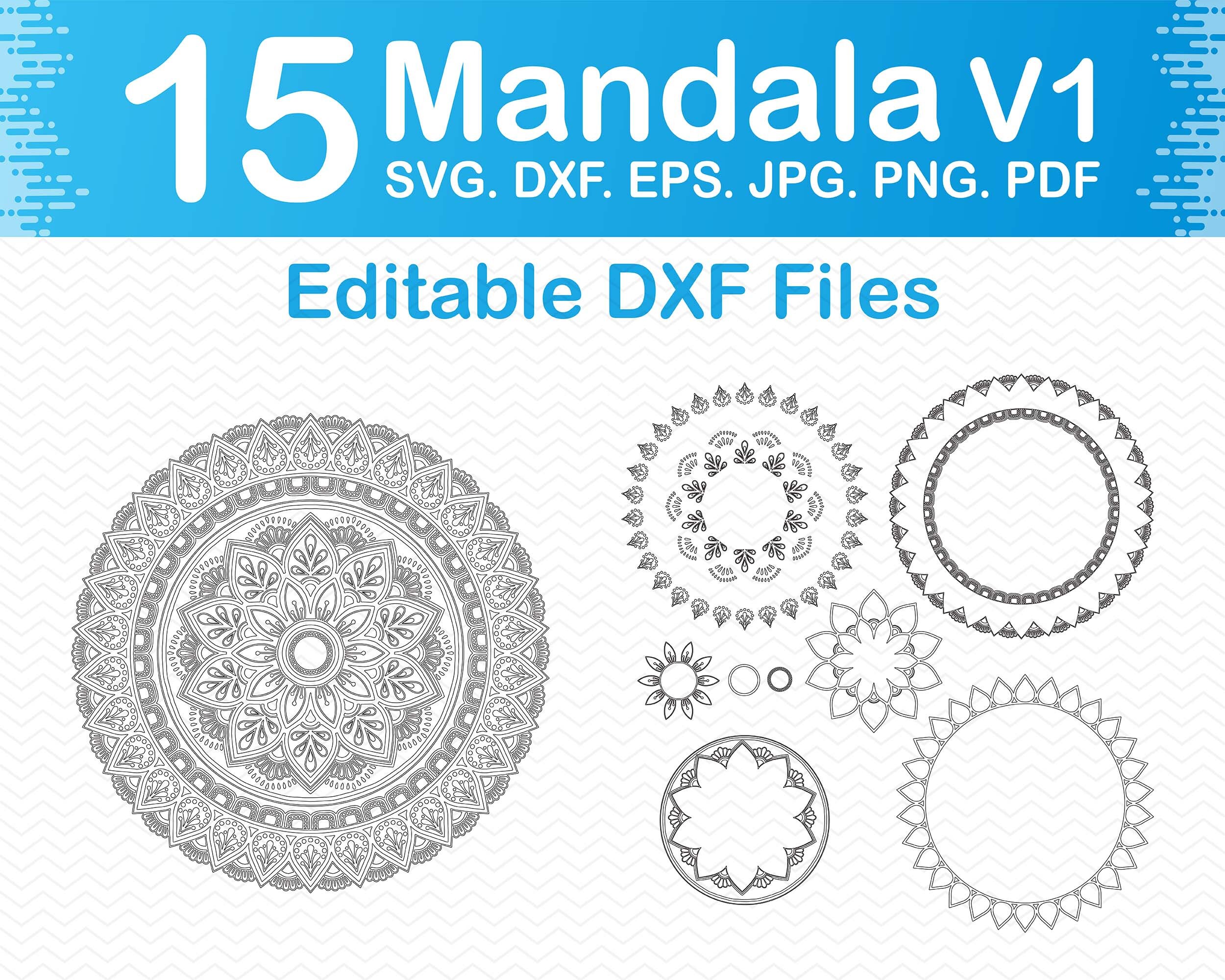 Mandala Svg Mandala Dxf Files Svg Files for Mandala Svg - Etsy