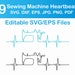 Sewing Machine Svg Heartbeat Svg, Sewing Svg Heart Beat Svg Files for ...