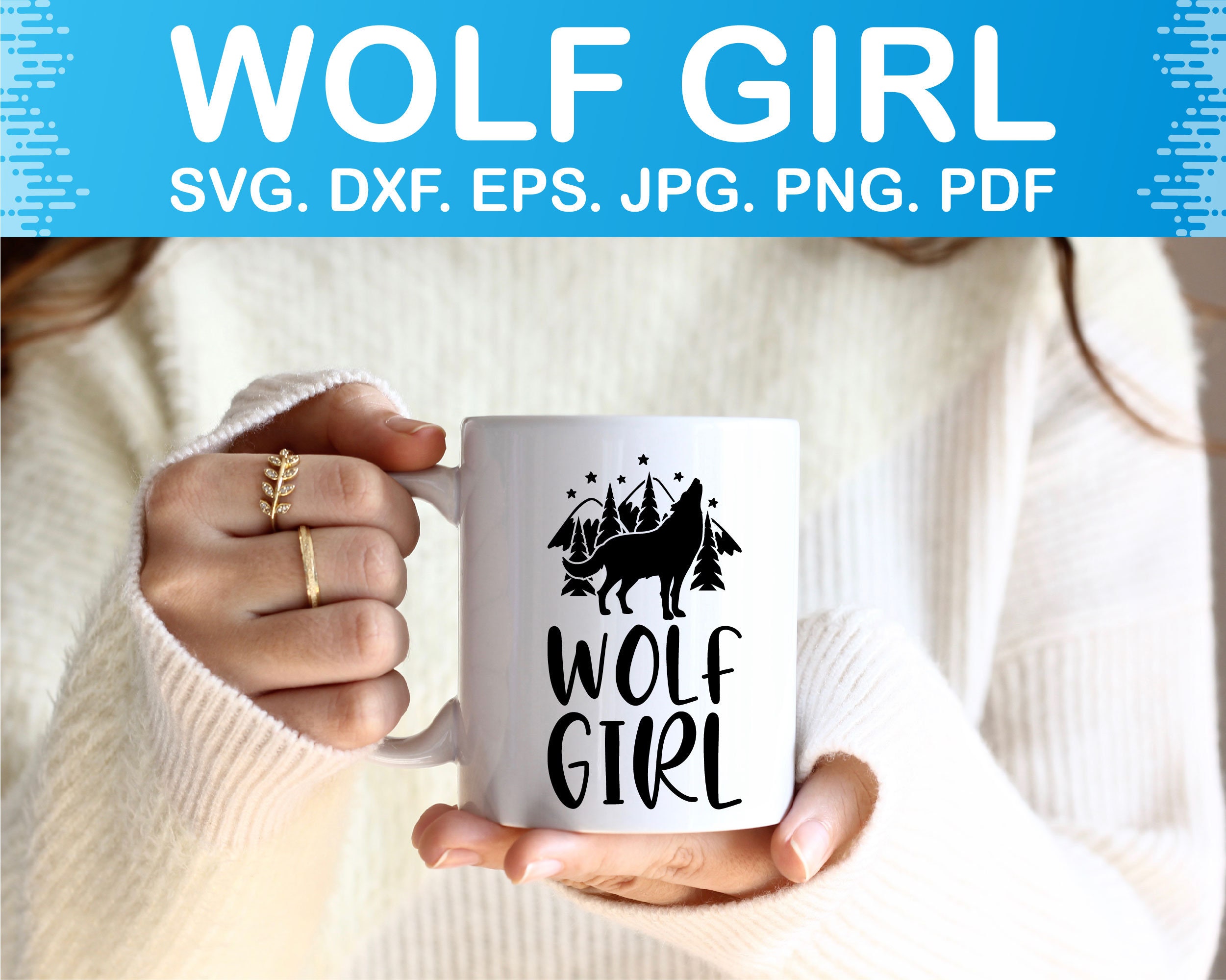 Wolf Girl Svg Wolf Svg Wolves Svg Wolf Clipart Wolf Png | Etsy