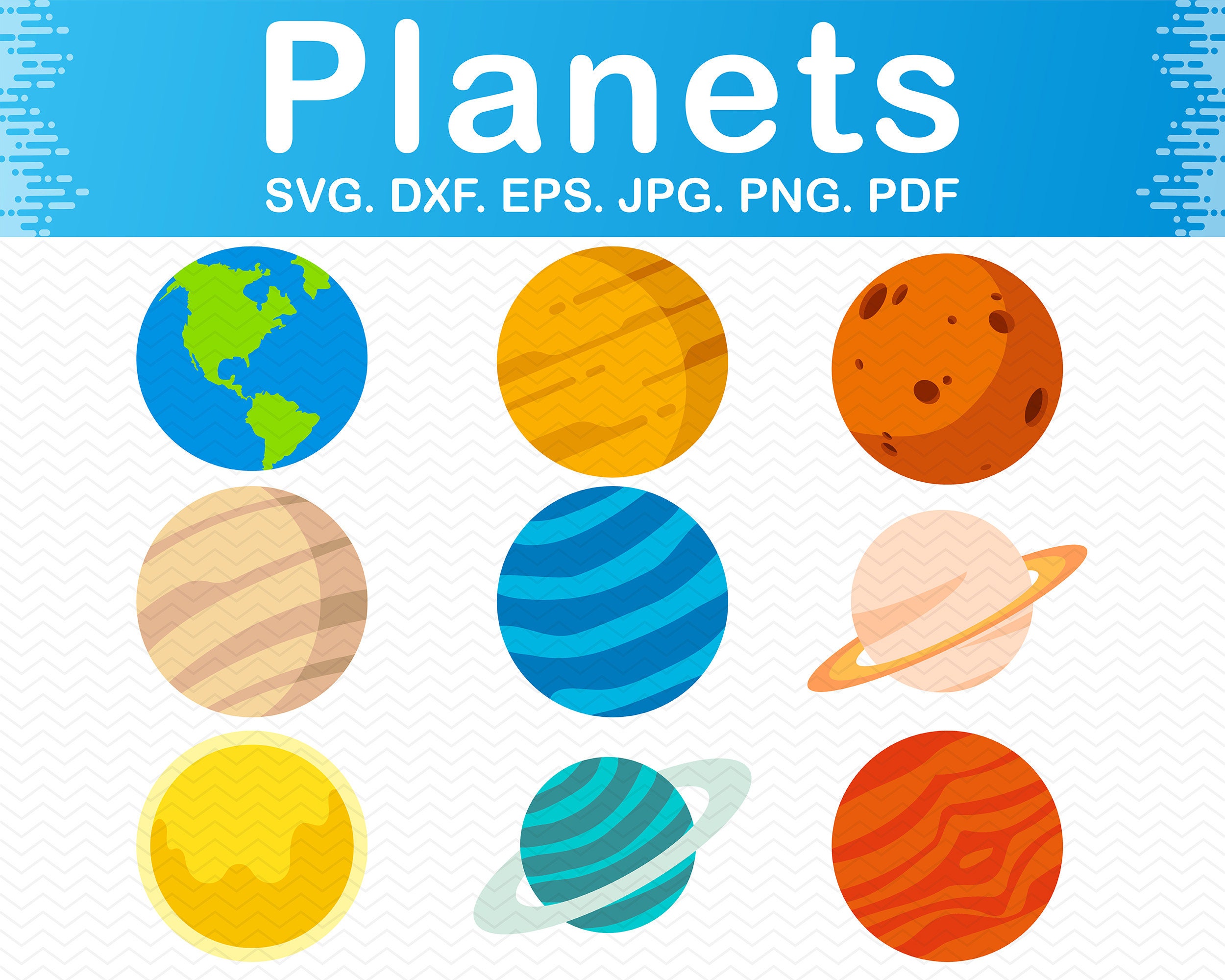 Planets Svg Solar System Clipart Earth Svg Solar System - Etsy