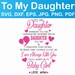To My Daughter Svg, Mother Daughter Svg, Mom and Daughter Svg, Mother ...