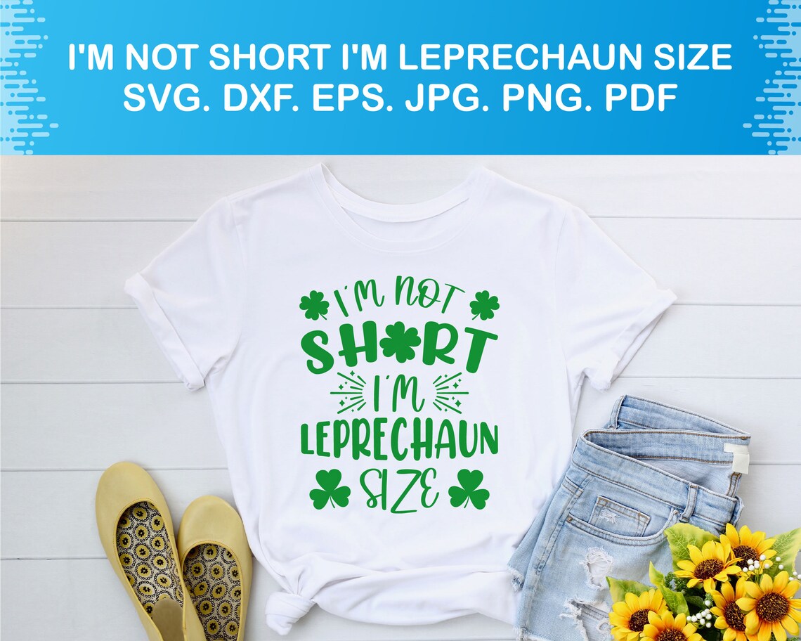 I'm Not Short I'm Leprechaun Size Svg Shamrock Svg | Etsy