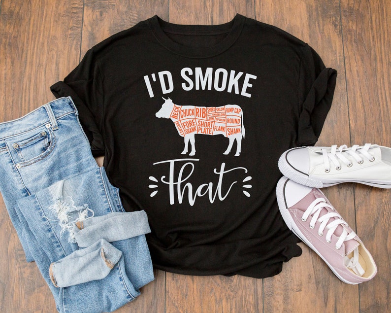 I'd Smoke That Svg Grill Svg BBQ Svg Chef Svg Cow Svg - Etsy