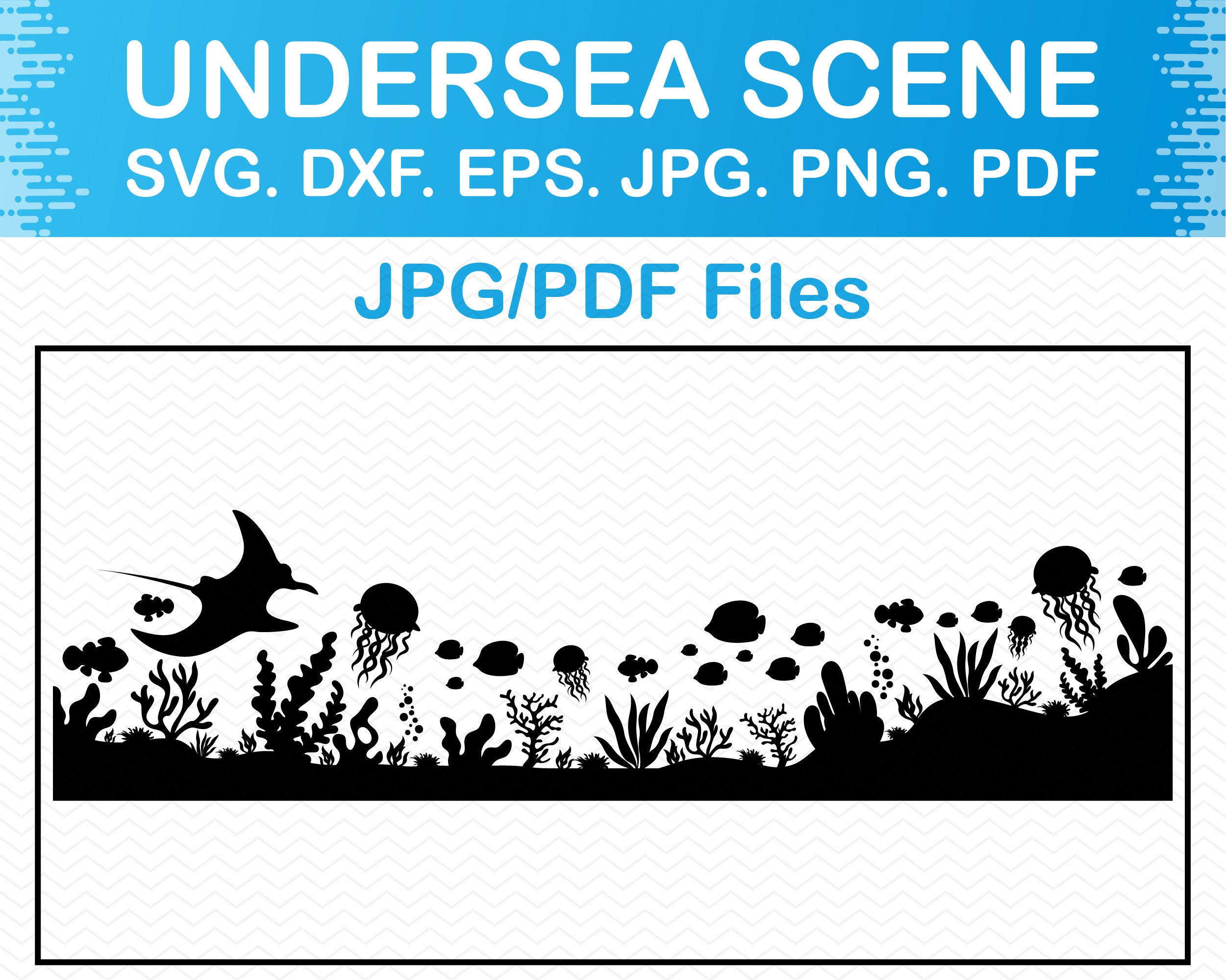 Undersea Scene Svg Sea Life Svg Coral Svg Nautical Svg - Etsy