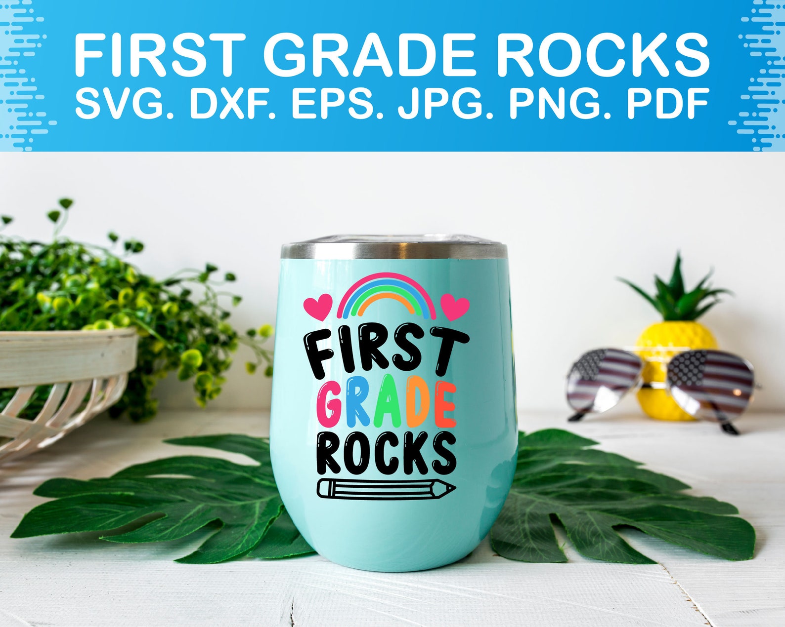 First Grade Rocks Svg Back to School Svg Teacher Svg School - Etsy