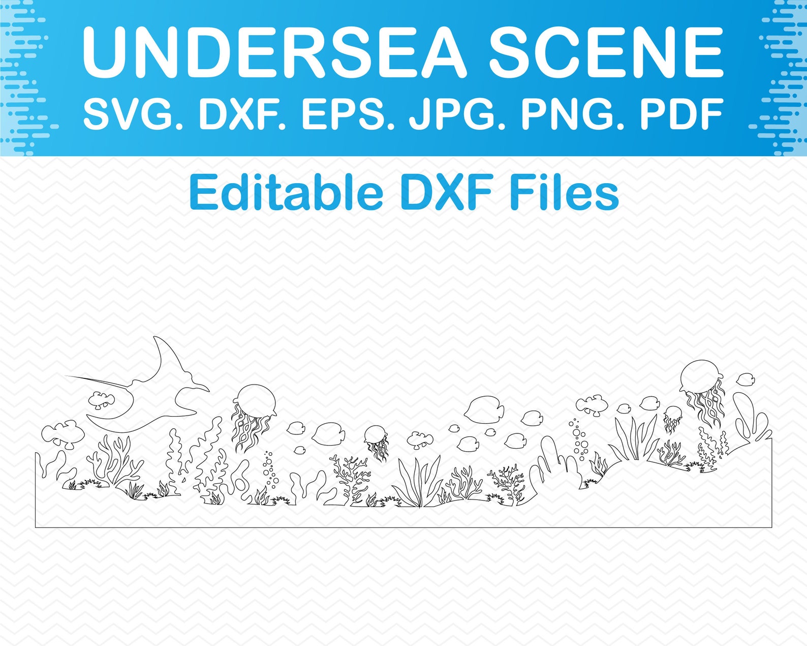 Undersea Scene Svg Sea Life Svg Coral Svg Nautical Svg - Etsy