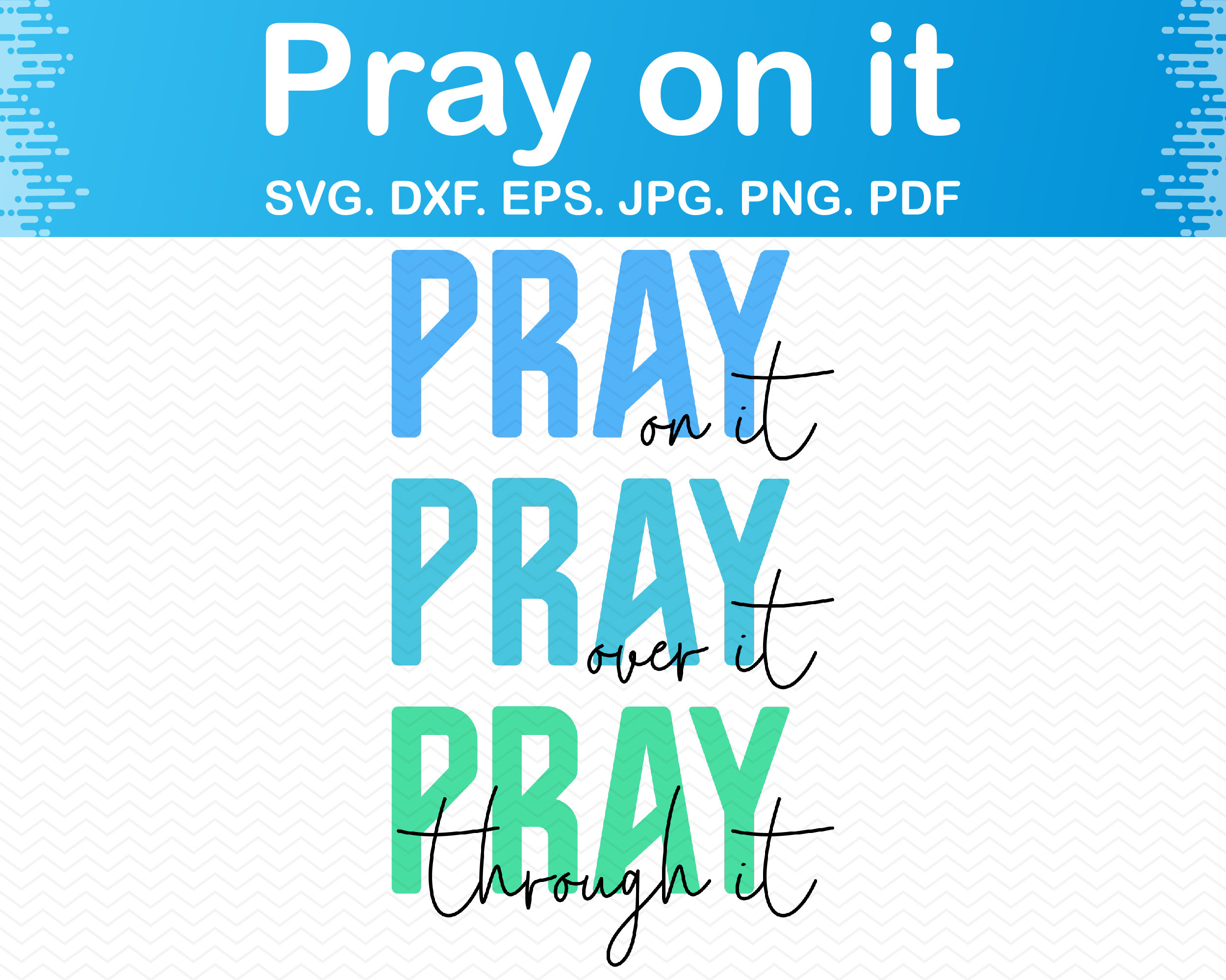Orar en él Orar sobre él Orar a través de él svg Orar svg - Etsy España