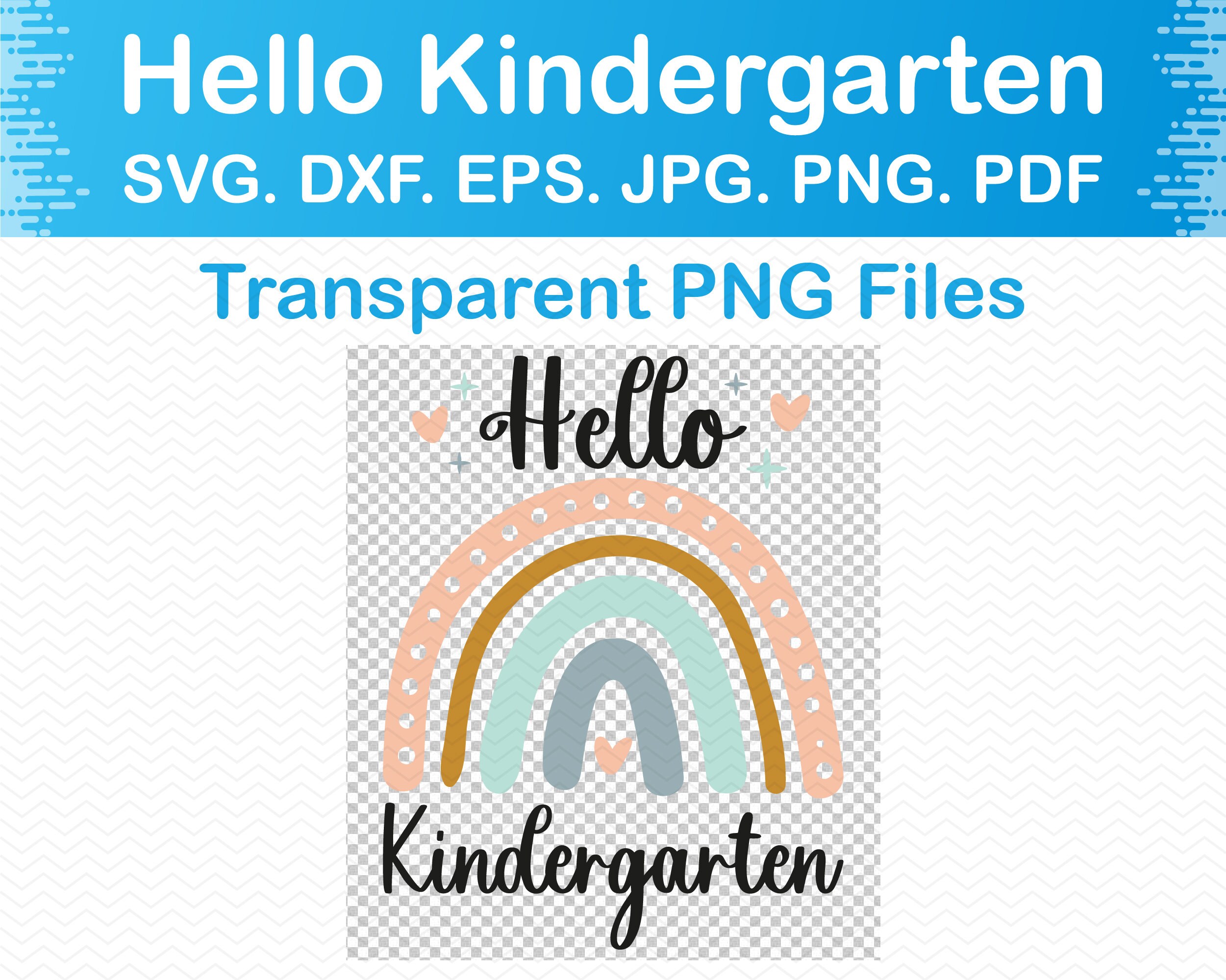 Hello kindergarten svg Preschool svg Back to school svg Pre | Etsy