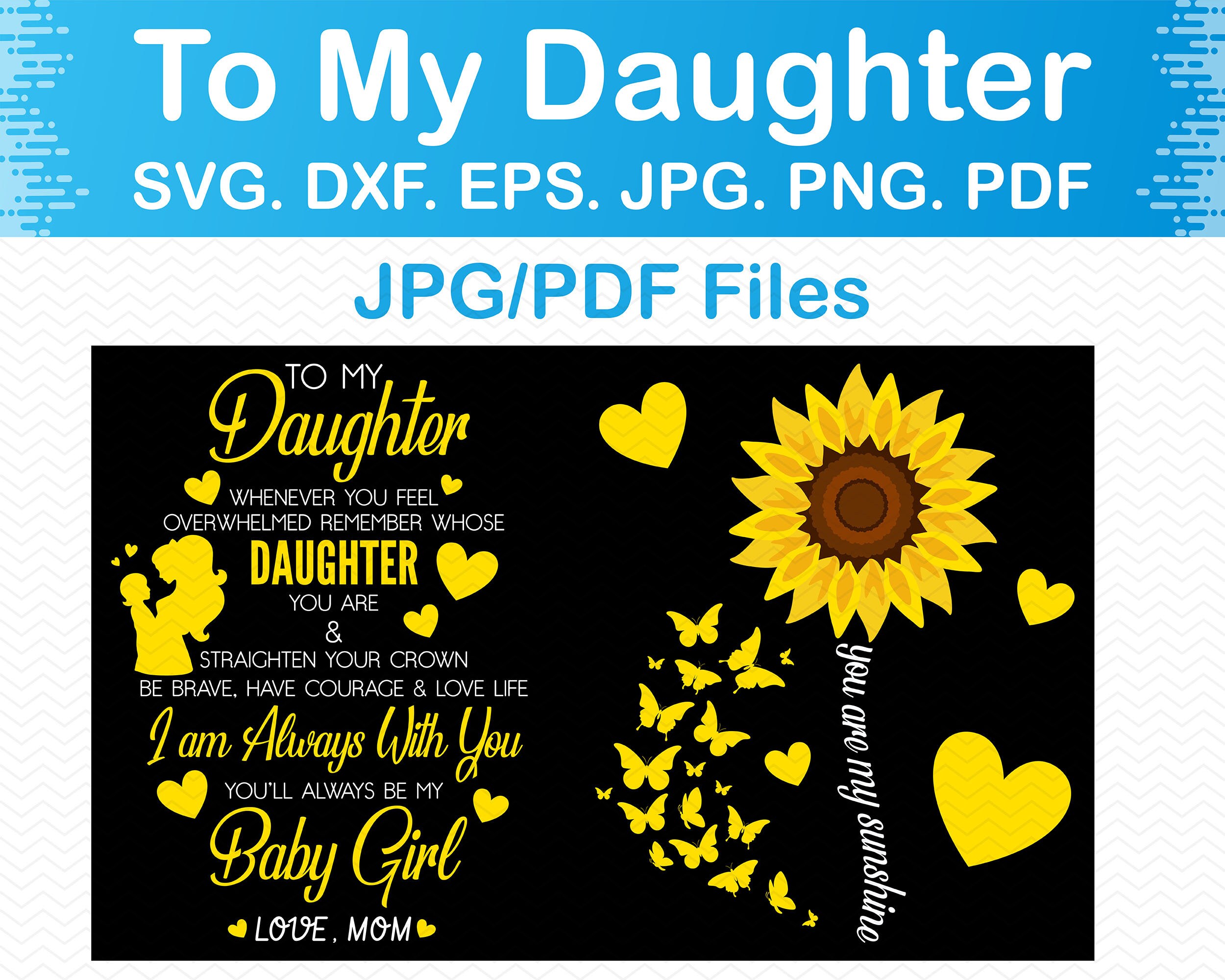 To My Daughter Svg Mother Daughter Svg Mom and Daughter Svg - Etsy UK