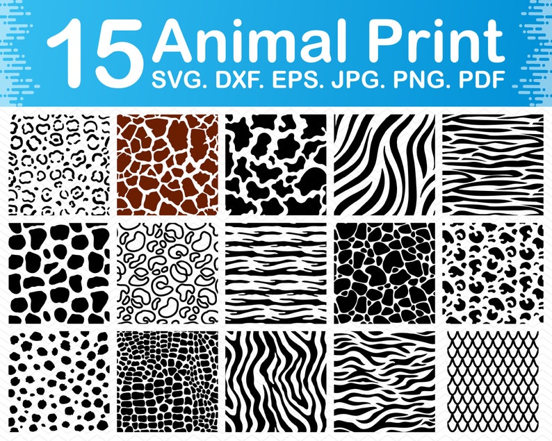 Animal Print Svg Cheetah Print Svg Leopard Print Svg Cow | Etsy