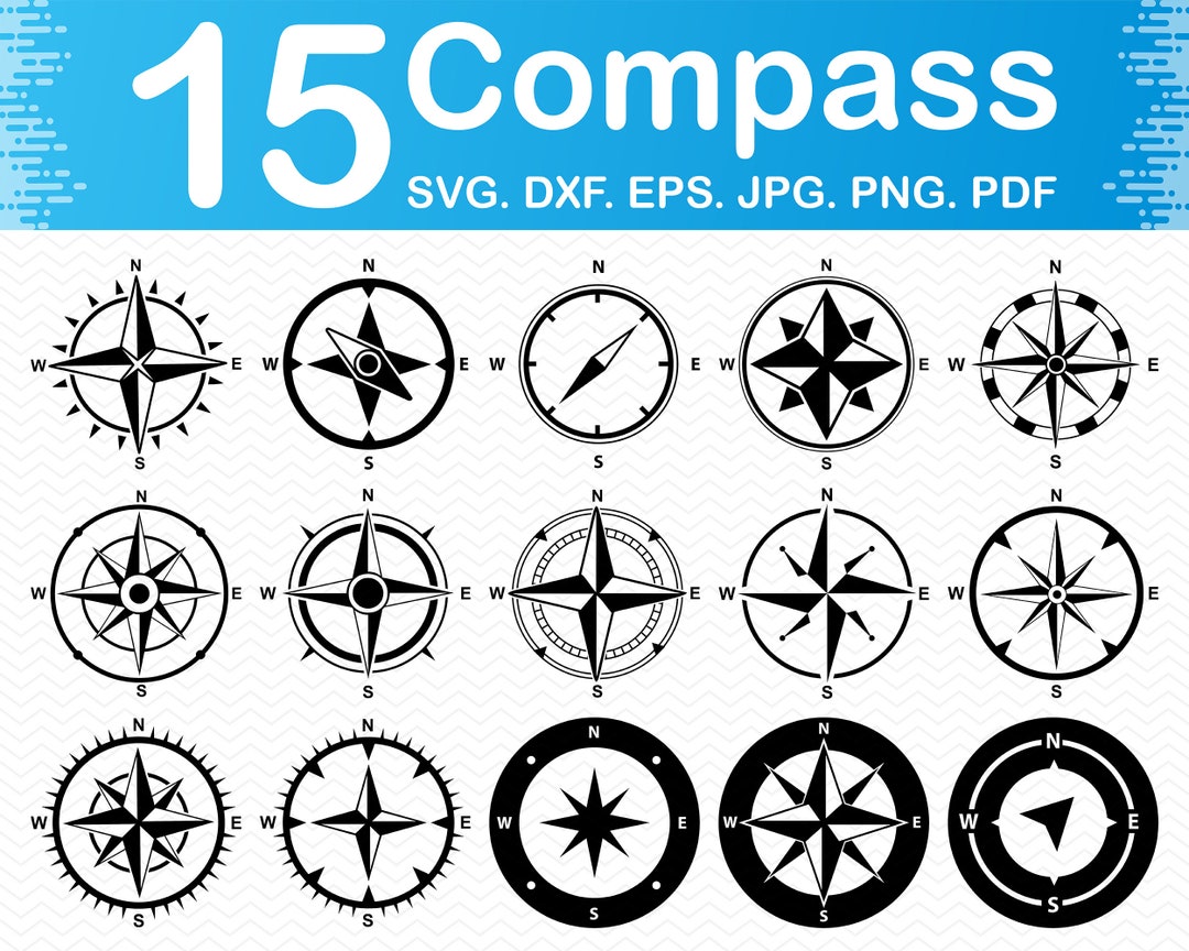 Compass Svg Files Nautical Svg Svg Cut Files Compass Svg Files For Cricut Dxf Files For