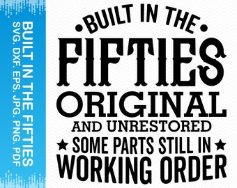 Fifties or 50s Svg - Etsy Ireland