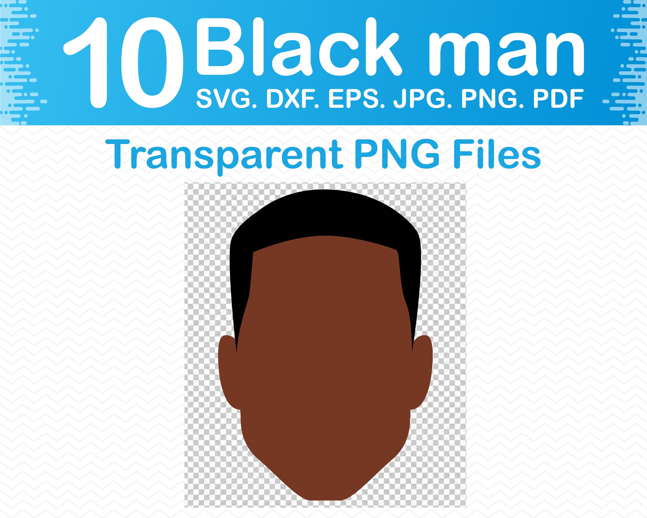 Black Man Svg Black Men Svg Black Male Svg Afro SVG - Etsy