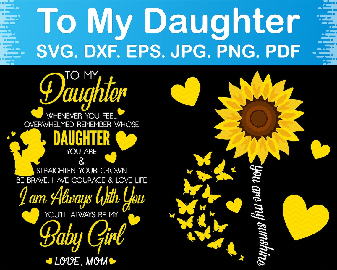 To My Daughter Svg Mother Daughter Svg Mom and Daughter Svg - Etsy
