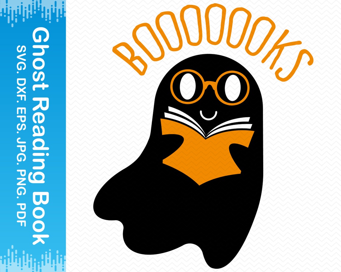 Ghost Reading Book Svg Ghost Svg Halloween Svg Halloween - Etsy
