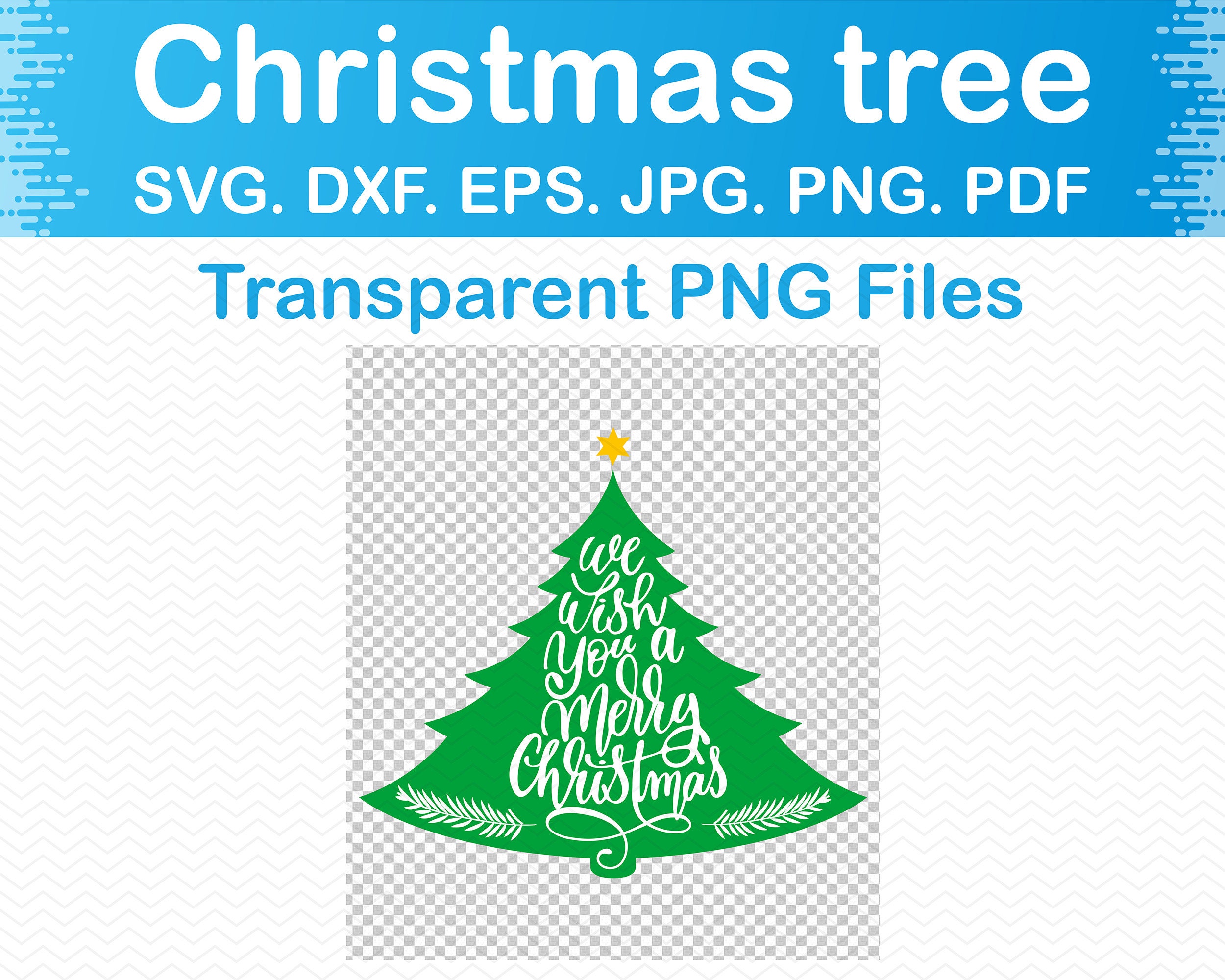 Merry Christmas Tree Svg Merry Christmas Trees Png Merry - Etsy