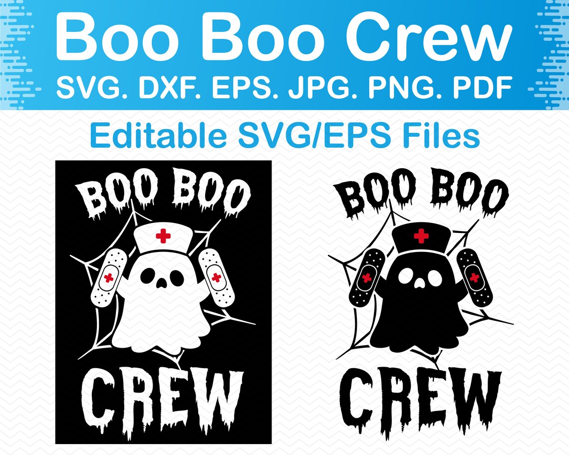 Boo Boo Crew Svg Nurse Svg Ghost Svg Boo Svg Funny Halloween - Etsy