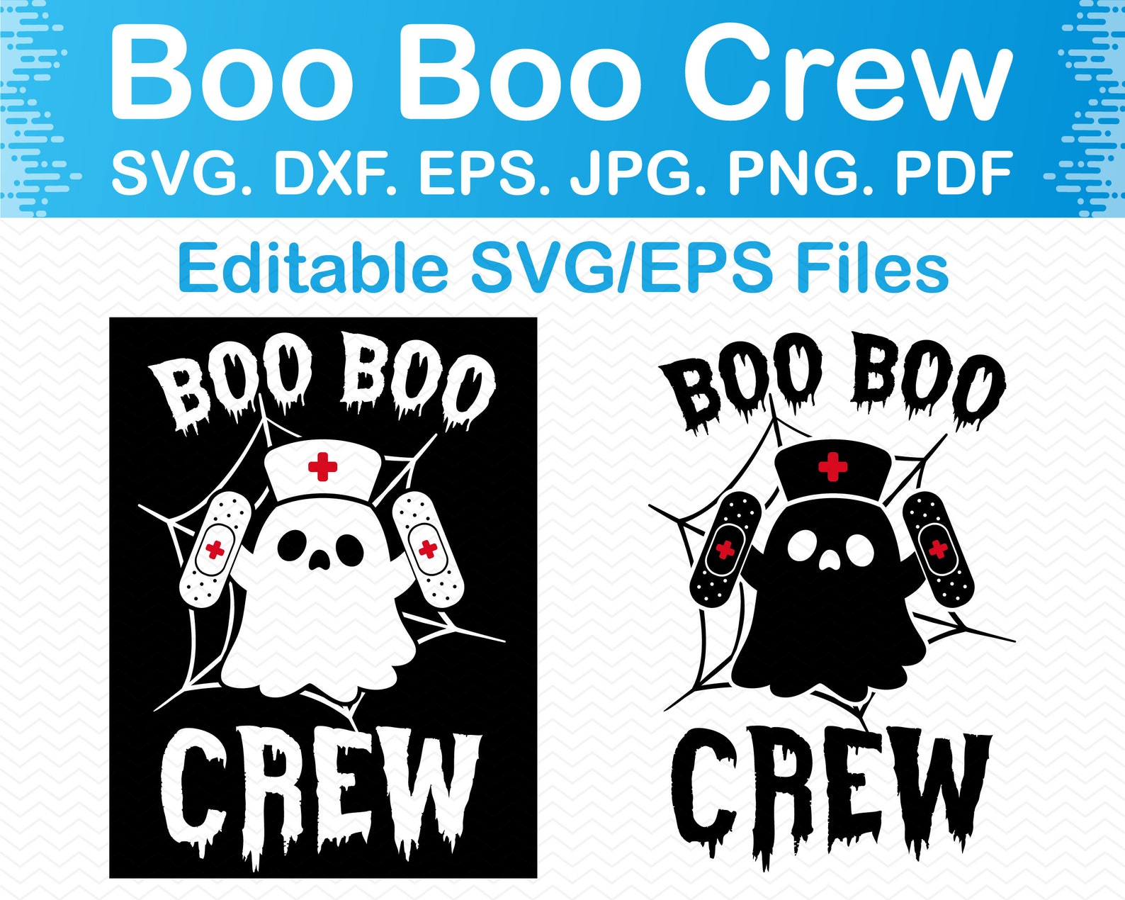 Boo Boo Crew Svg Nurse Svg Ghost Svg Boo Svg Funny Halloween - Etsy