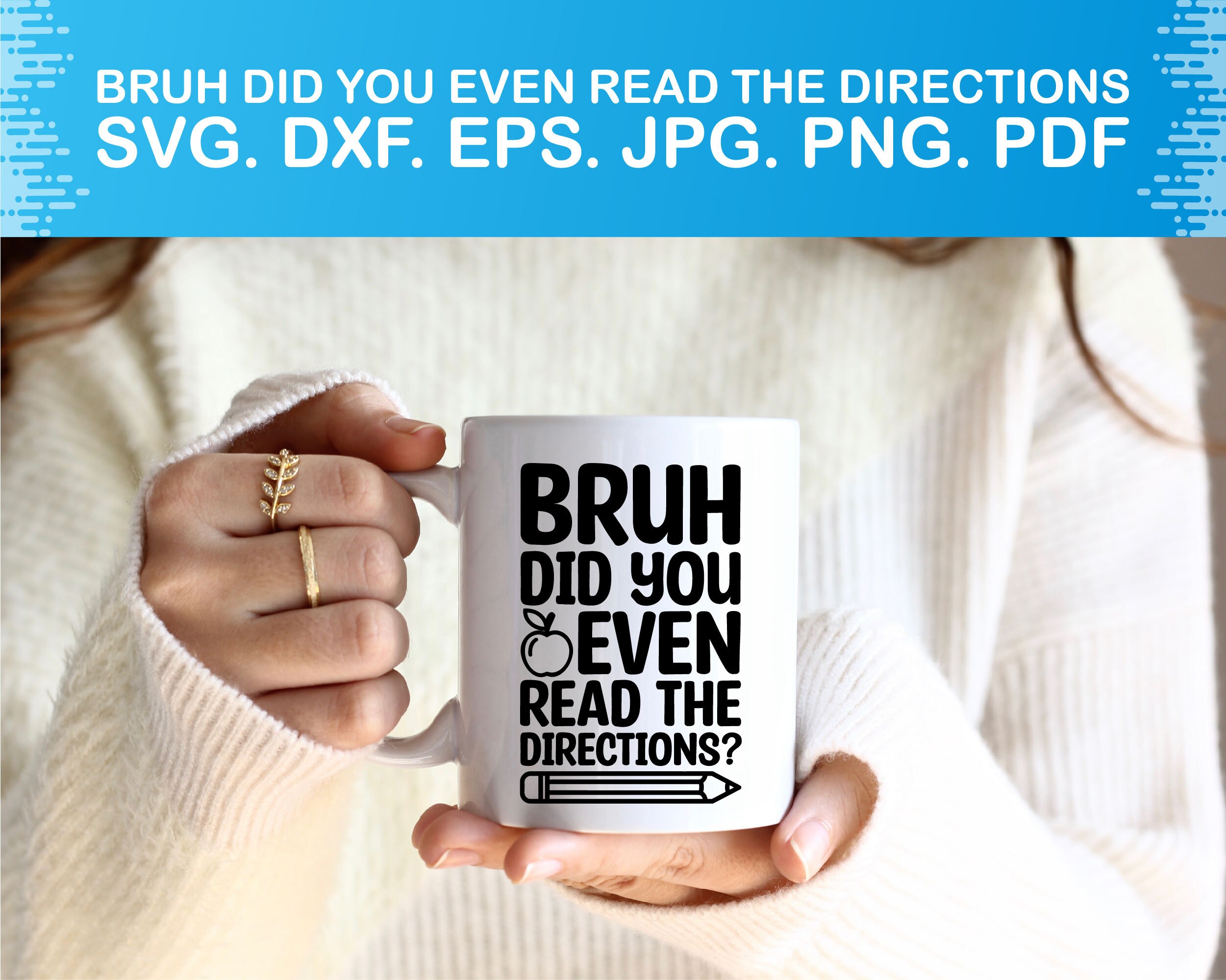 Bruh Did You Even Read the Directions Svg Teacher Svg - Etsy