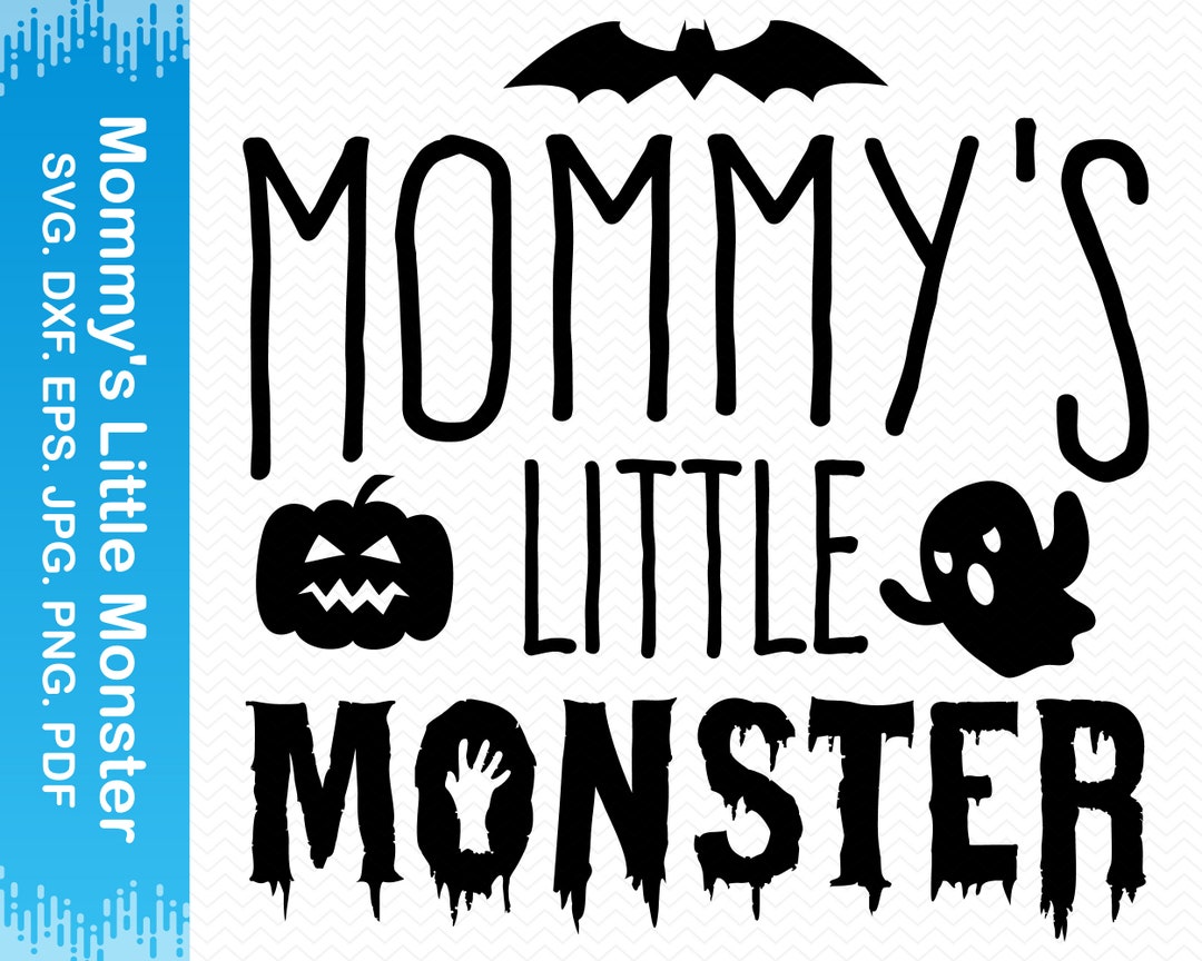 Mommy's Little Monster Svg, Kids Halloween Svg, Halloween Png ...