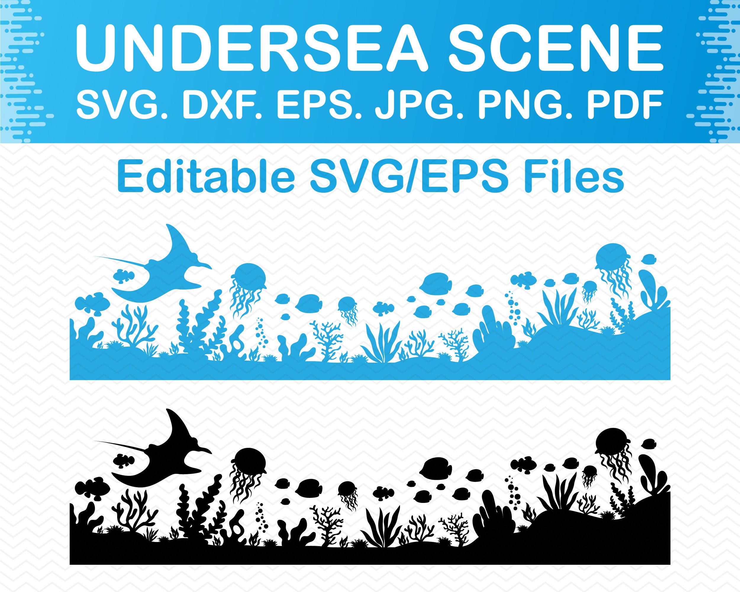 Undersea Scene Svg Sea Life Svg Coral Svg Nautical Svg - Etsy Canada