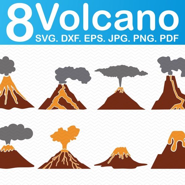 Volcano Svg - Etsy
