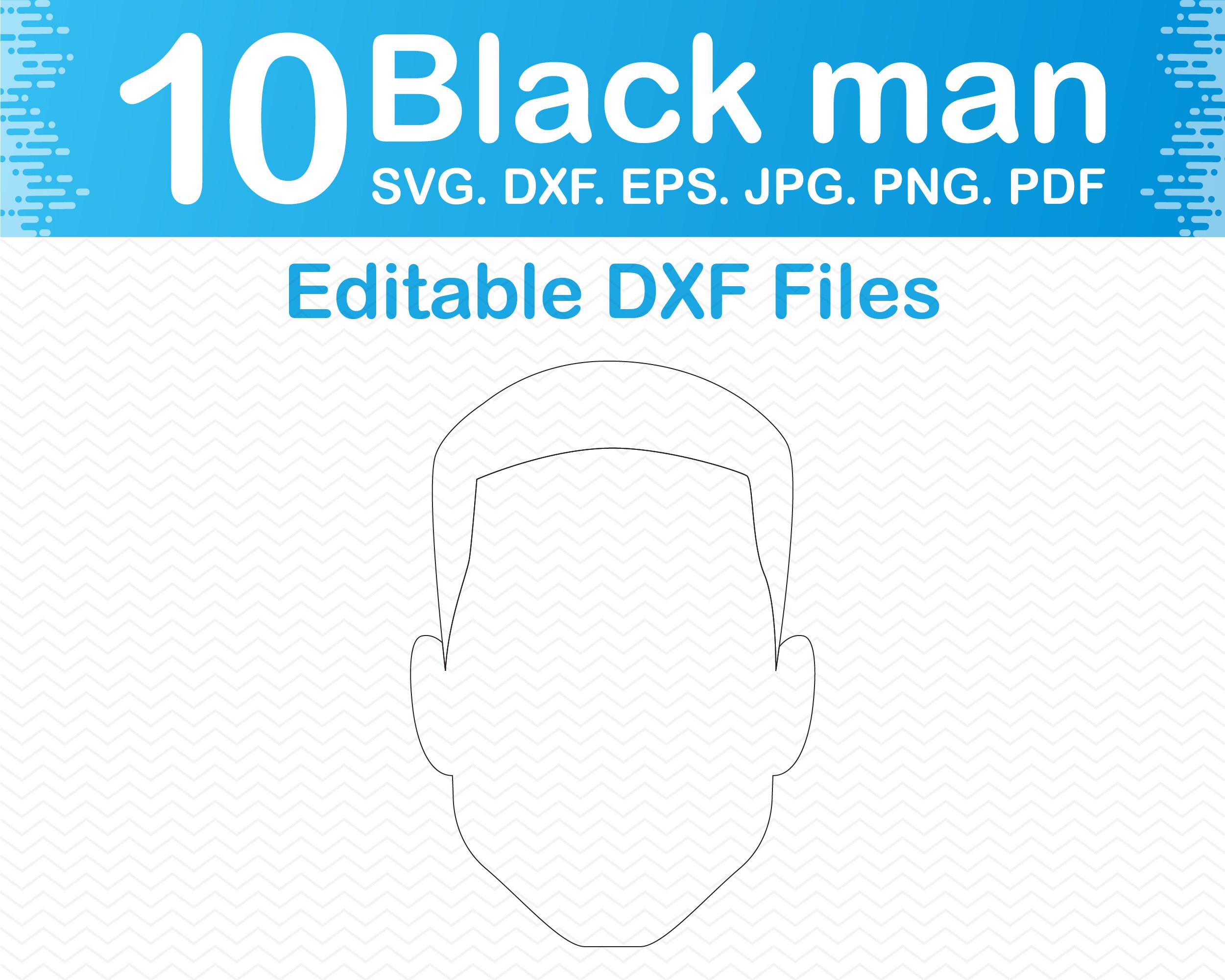 Black Man Svg Black Men Svg Black Male Svg Afro SVG - Etsy