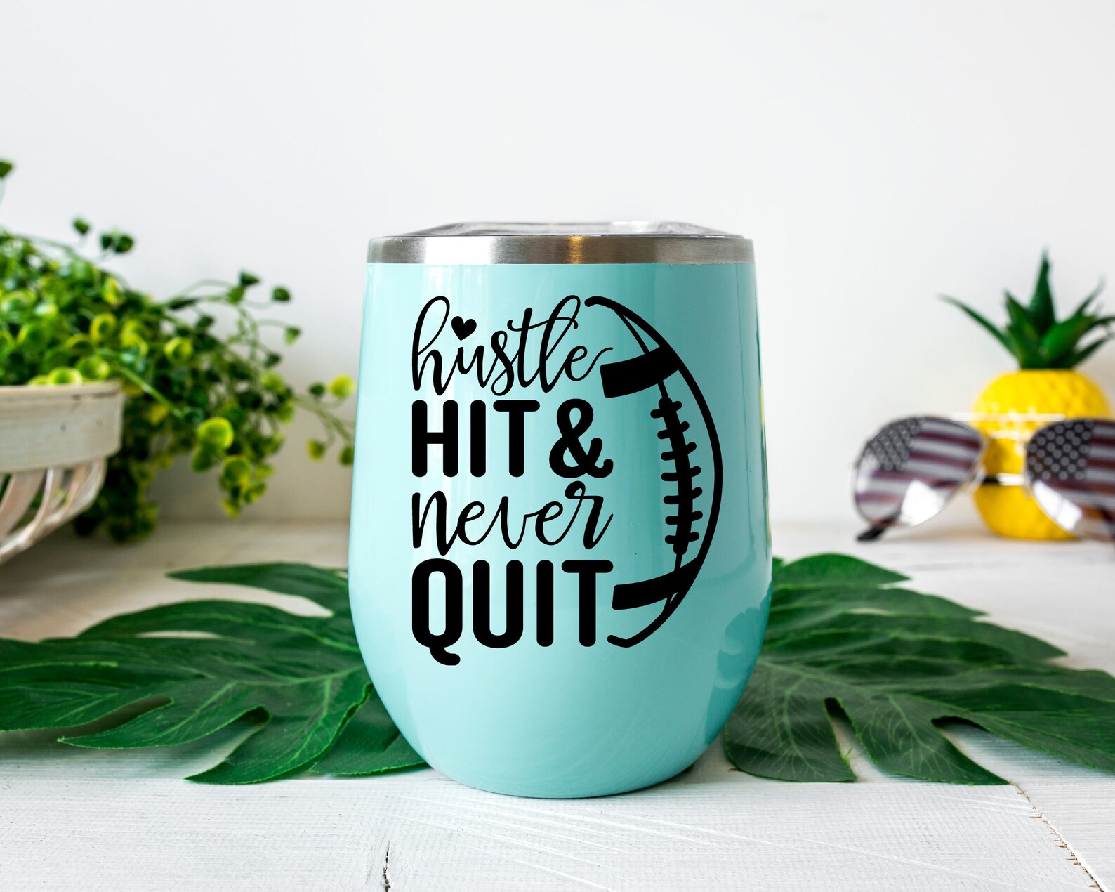 Hustle Hit and Never Quit Svg Football Mom Svg Football Svg - Etsy