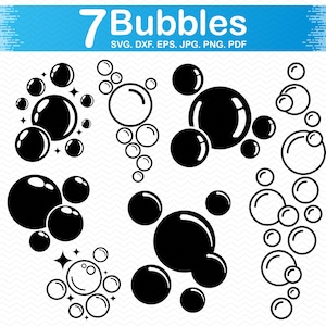 Bubbles Svg, Bubbles Clip Art, Bubble Svg Files for Cricut, SVG ...