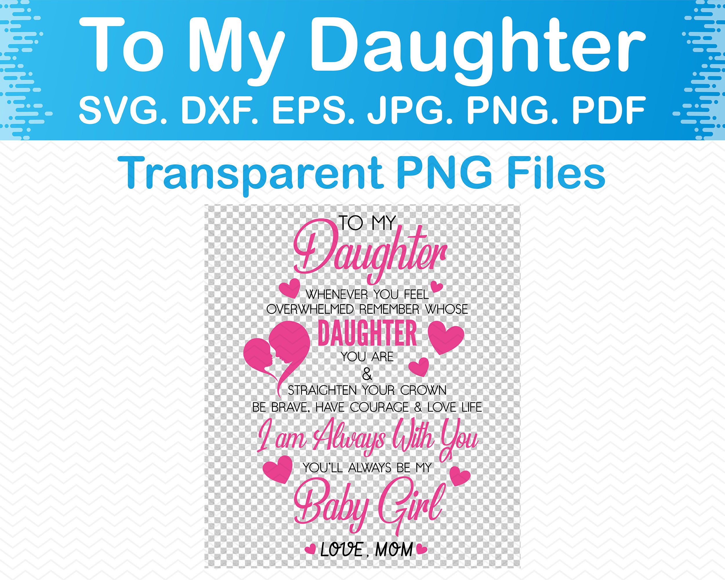 To My Daughter Svg Mother Daughter Svg Mom and Daughter Svg - Etsy