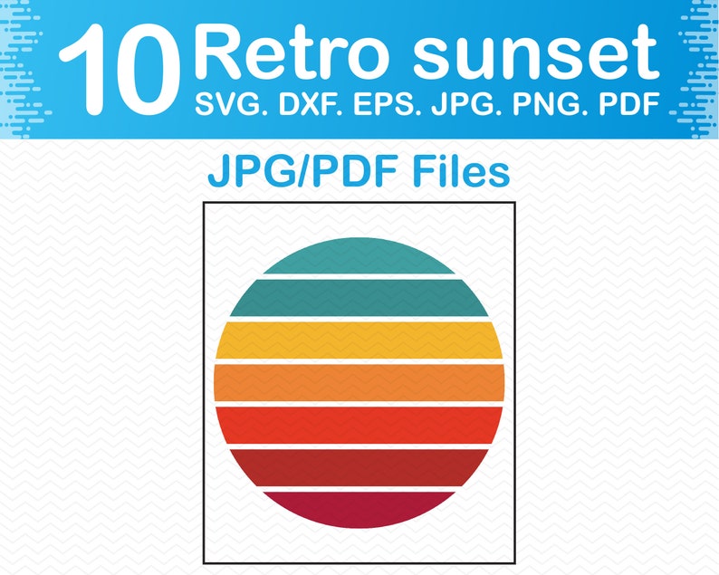 Retro Sunset Svg Retro Svg Sunshine Svg Sunrise Svg Summer - Etsy