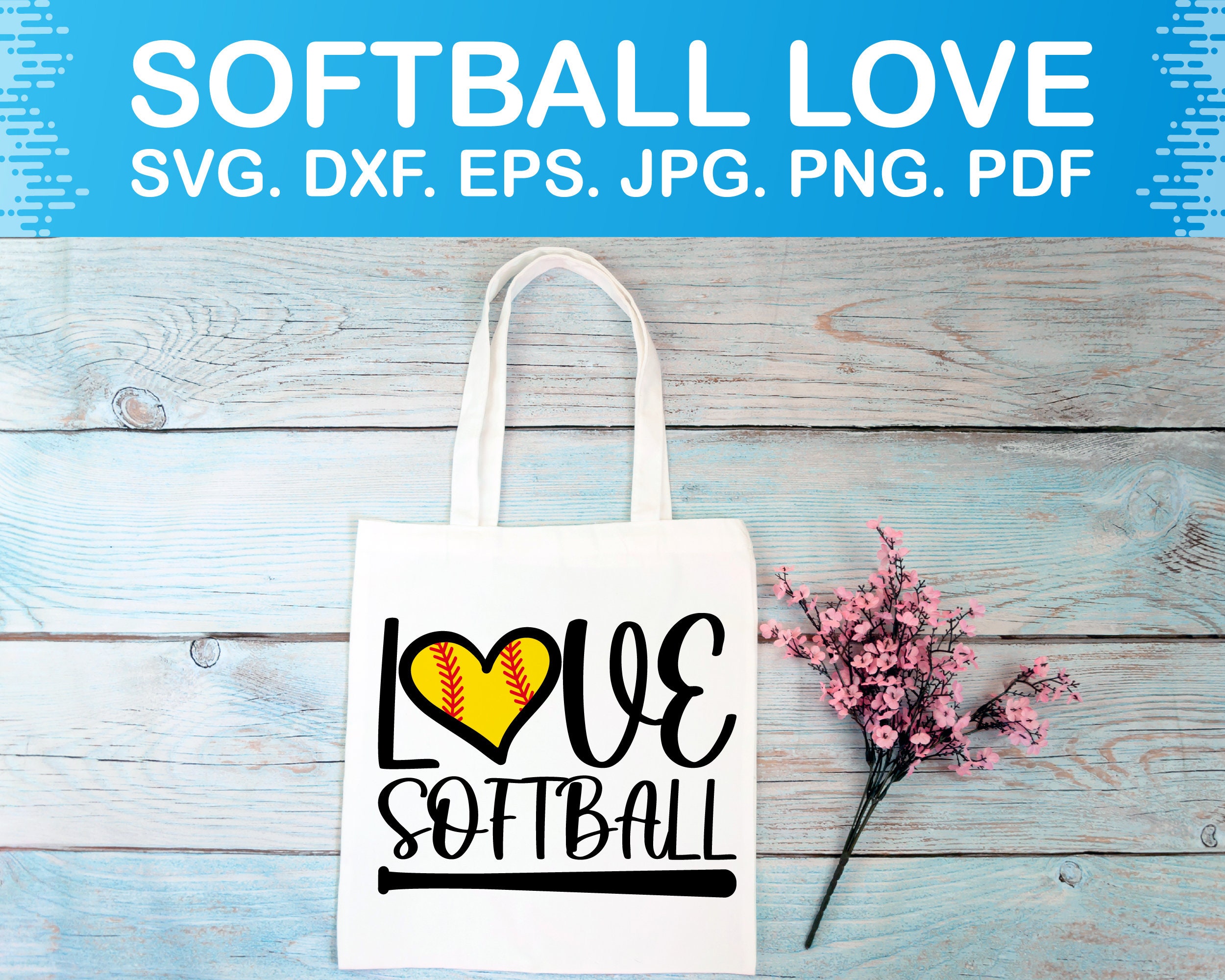 Love Softball Svg Softball Mom Svg Softball Clipart - Etsy