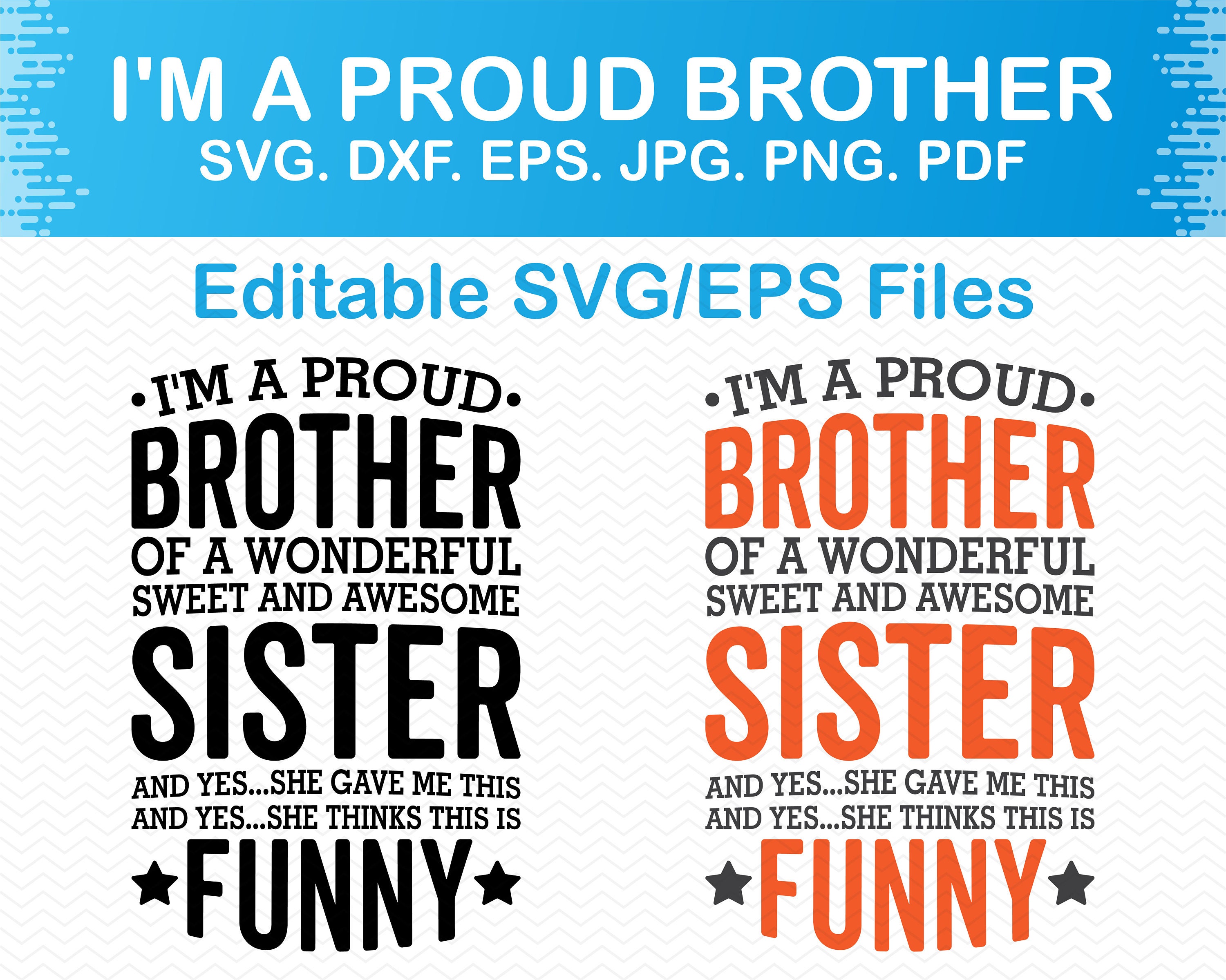 I'm A Proud Brother of A Wonderful Sweet and Awesome - Etsy