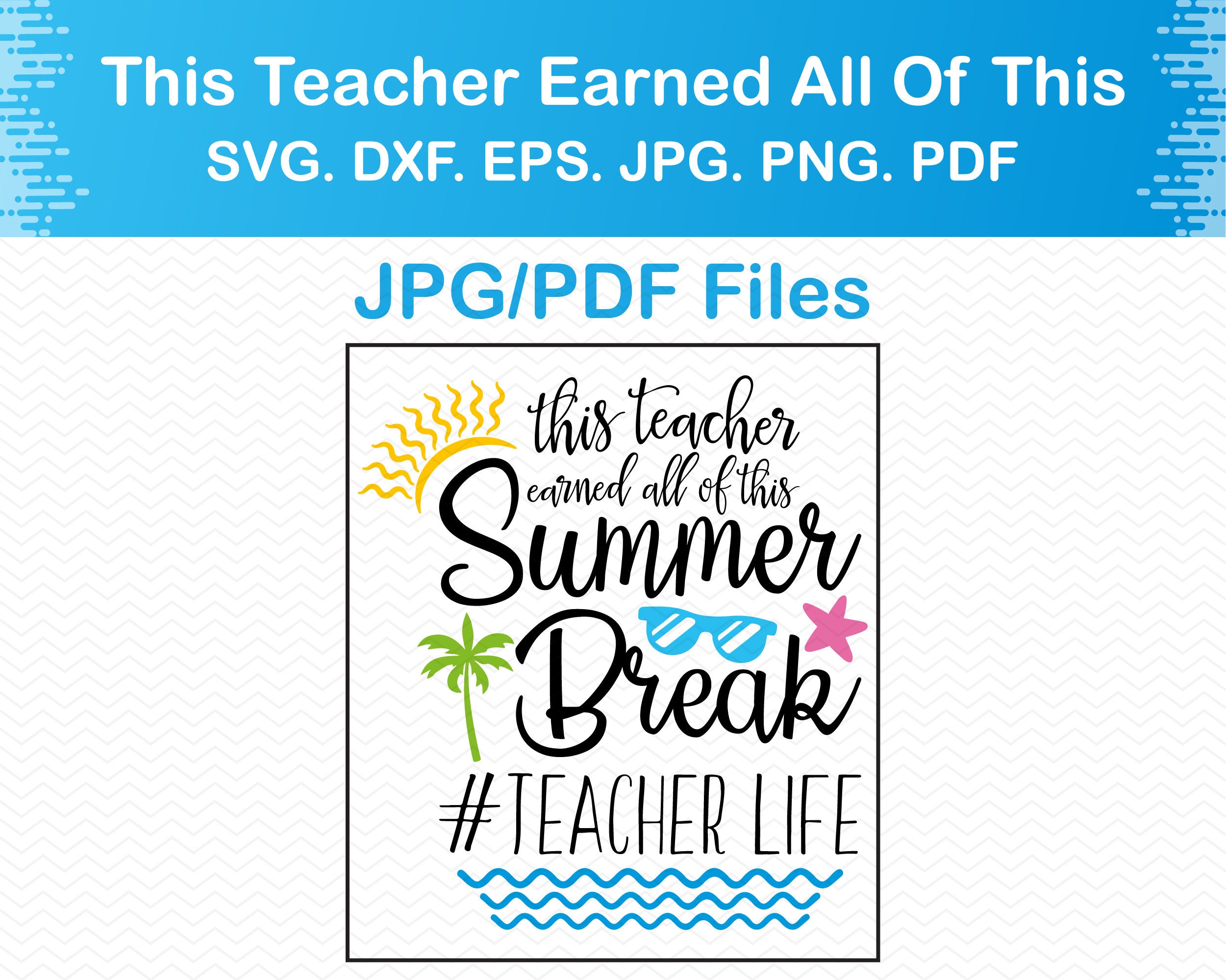 This Teacher Earned All of This Summer Break Svg Teacher Svg | Etsy