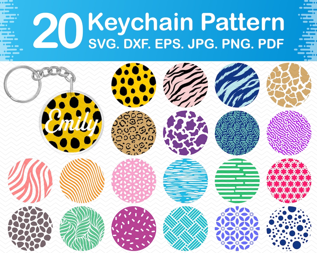 Keychain Svg Pattern Svg Designs, Keychains Svg Files for Cricut, Key ...