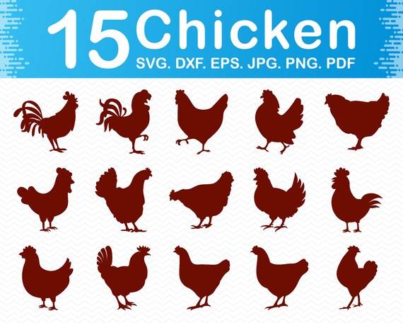 Chicken Svg Chicken Png Rooster Svg Chicken Clipart Farm - Etsy