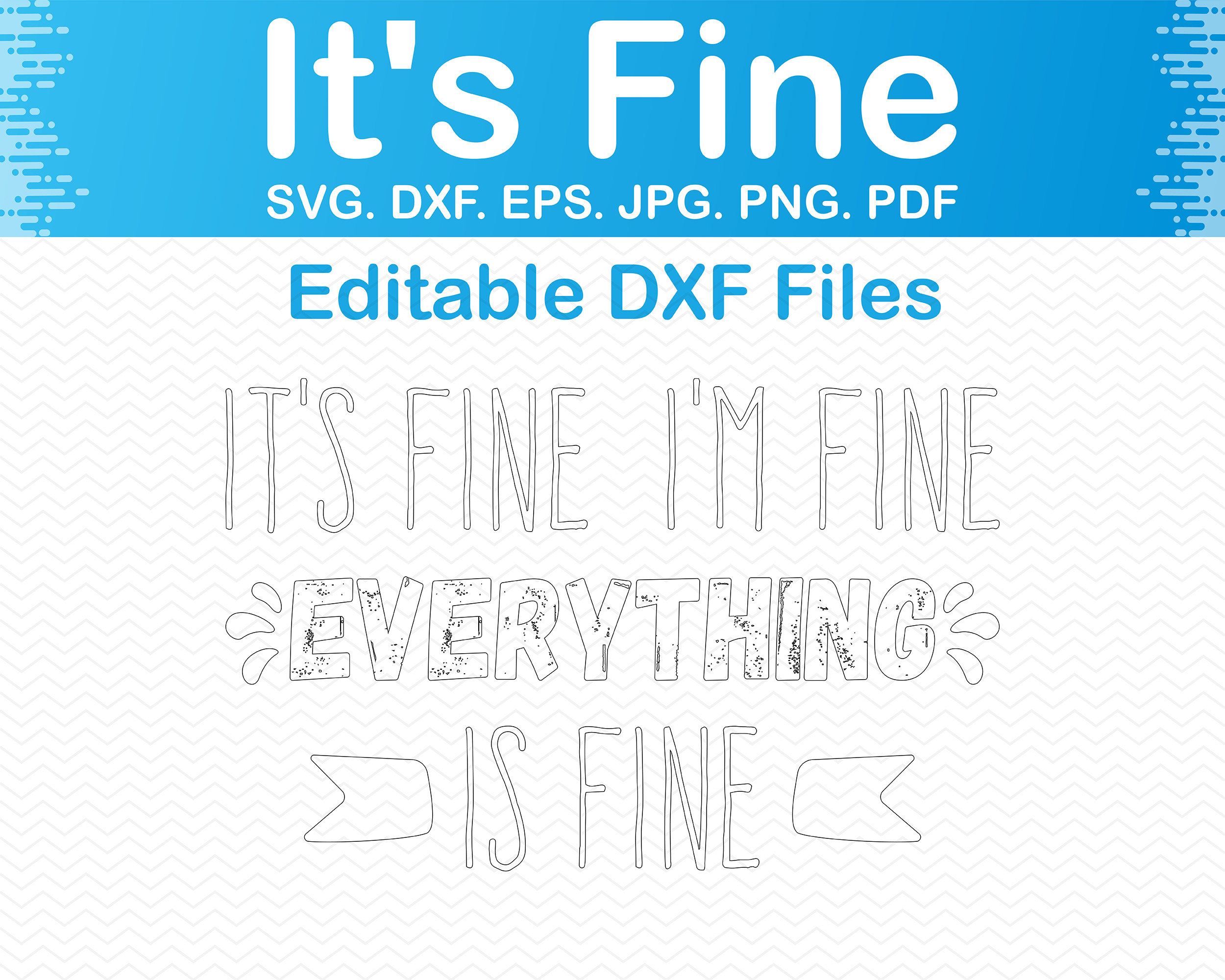 Its Fine I'm Fine Everything is Fine SVG I'm Fine - Etsy