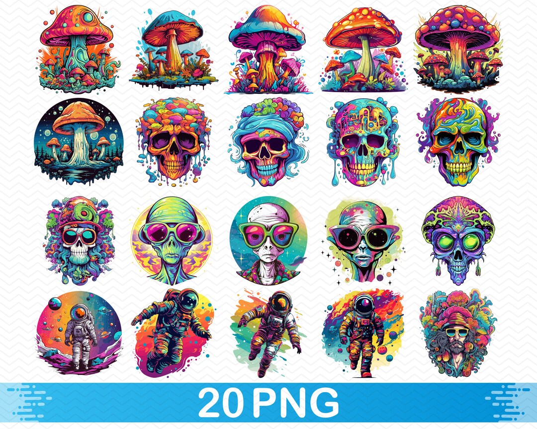Psychedelic PNG, Psychedelic Art, Sublimation Designs, Magic Mushroom ...
