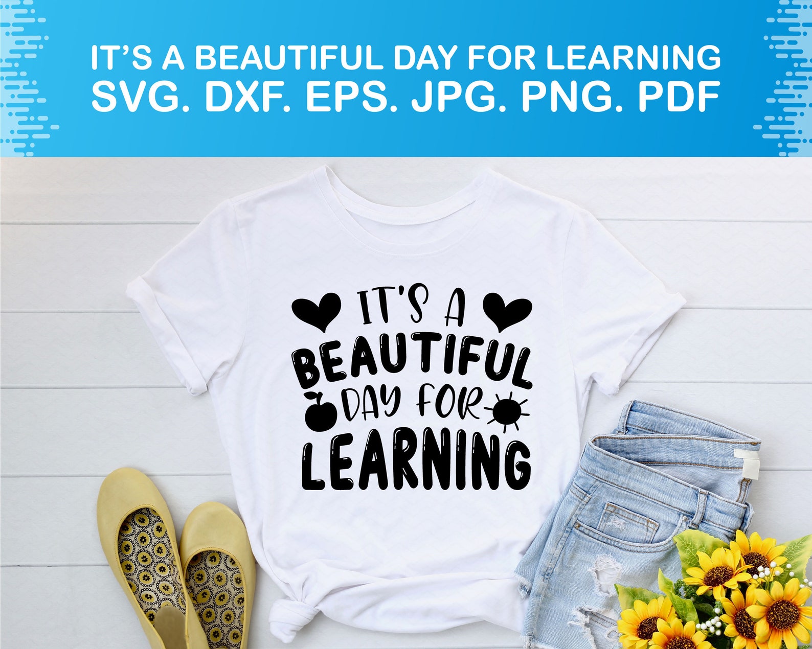 Its A Beautiful Day for Learning Svg Teacher Svg School - Etsy