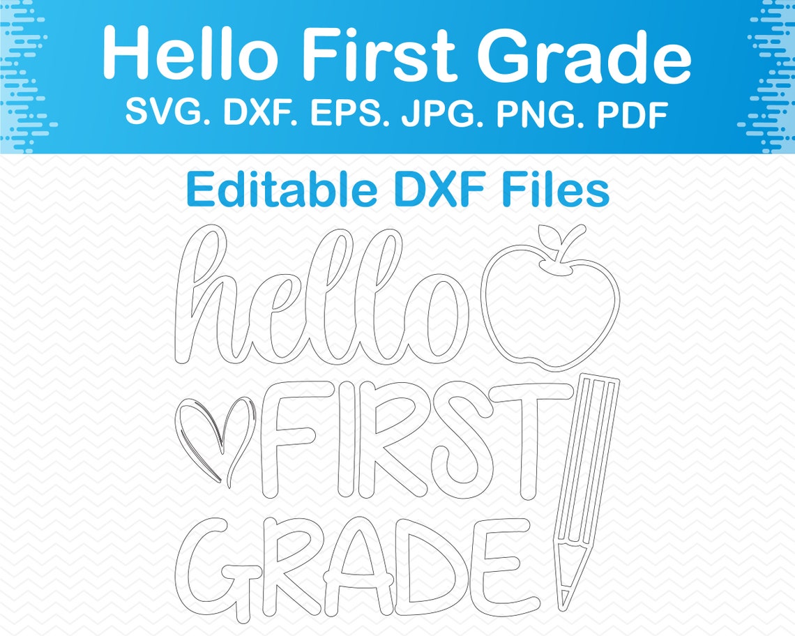 Hello First Grade SVG First Grade Svg 1st Grade Svg Teacher - Etsy